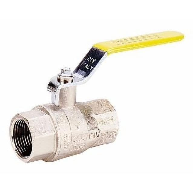 Brass Ball Valve - BSI Gas Approved Yellow Lever PN64-PN25