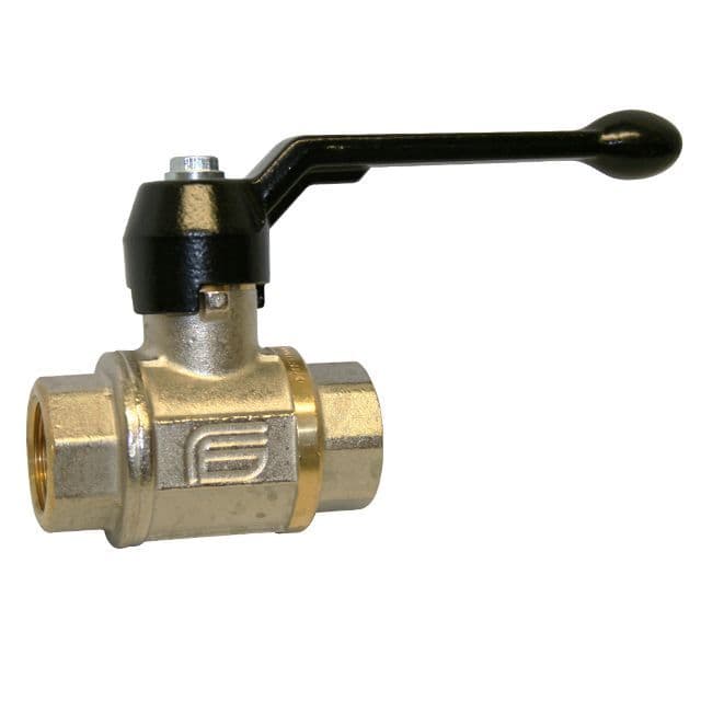 Nickel-Plated Brass Vented Ball Valve - BSP Female PN12