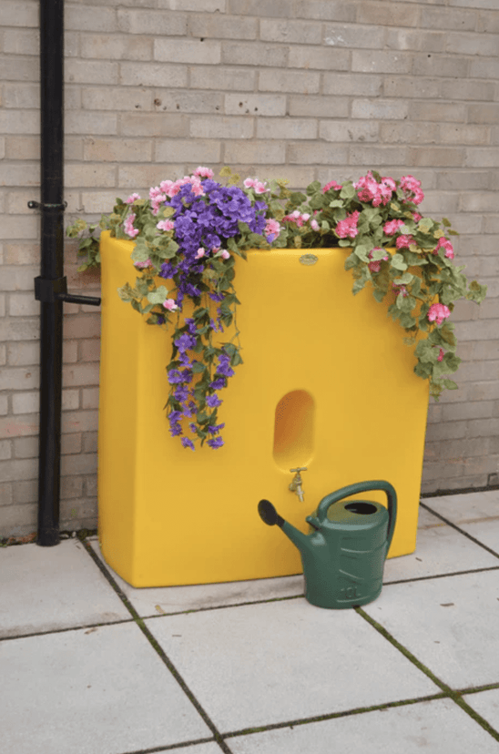 Yellow Oasis 375 Litre Water Butt Planter - Yellow